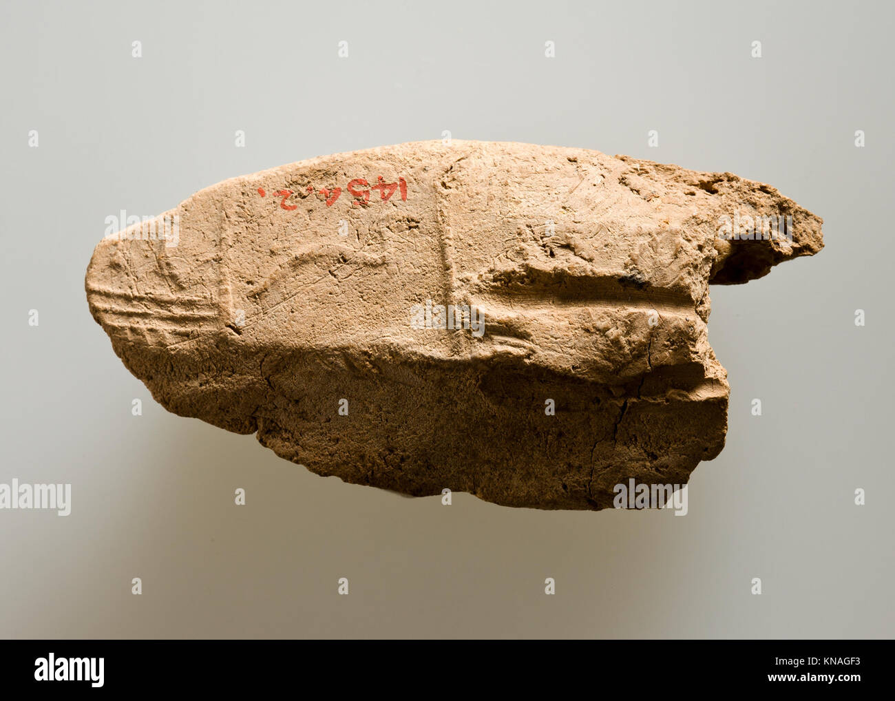 This clay jar features an impression of the name of Pharaoh Khasekhemwy ...
