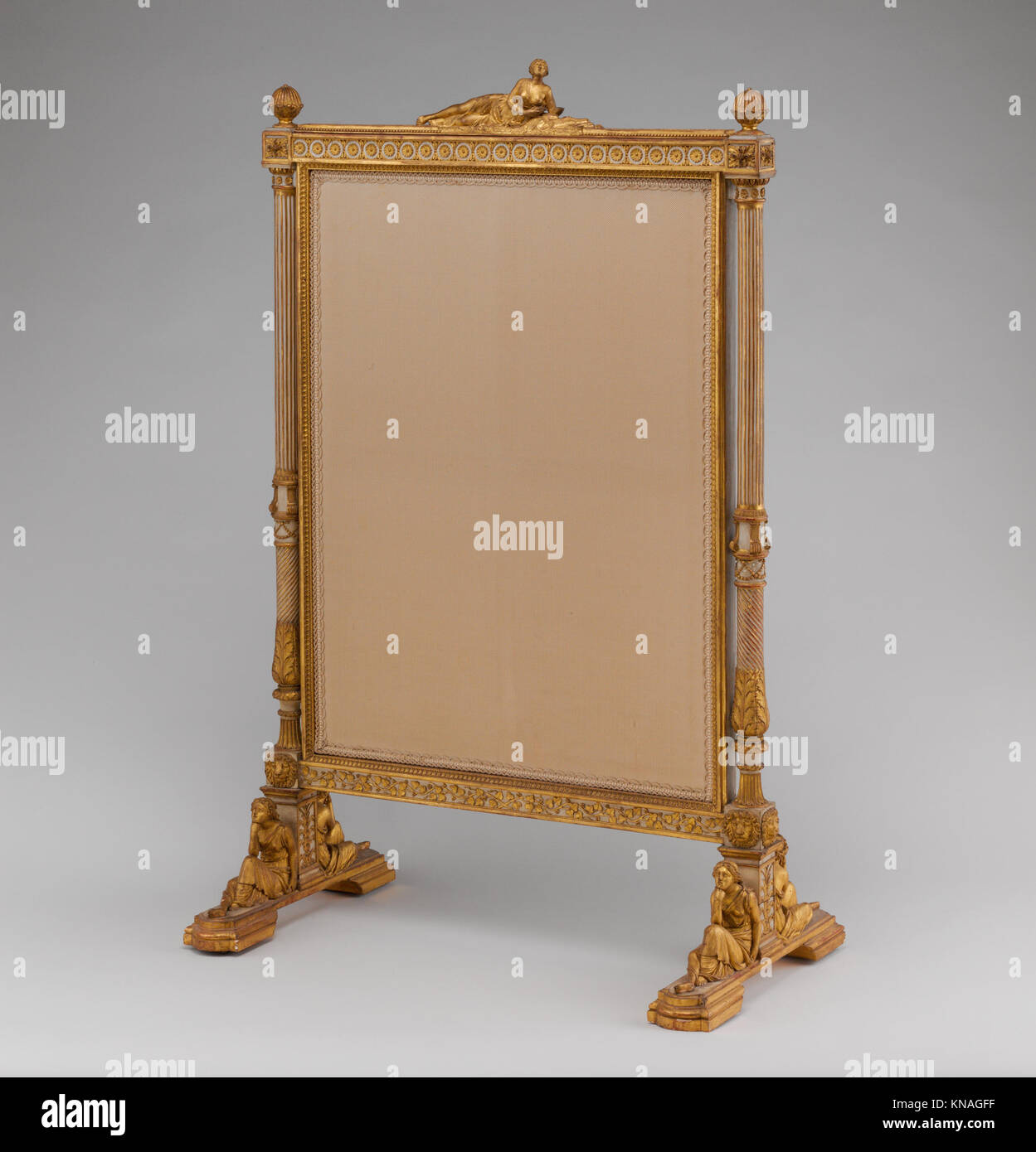 A fire screen, or 'cran', from a set in the MET collection. This piece ...