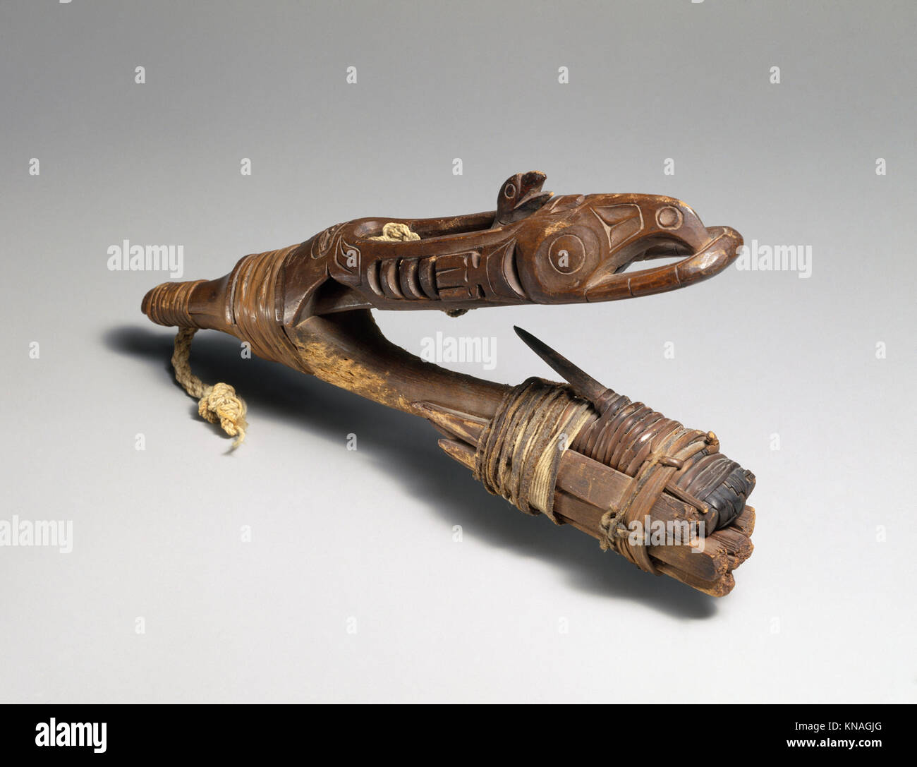 This halibut hook is a traditional fishing tool used by indigenous ...