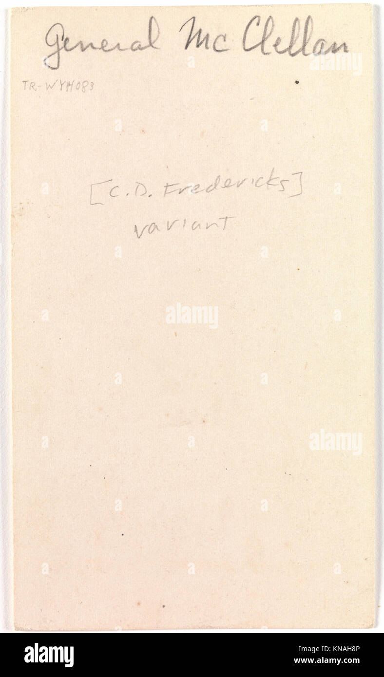 This portrait of General George McClellan, a prominent Union general ...