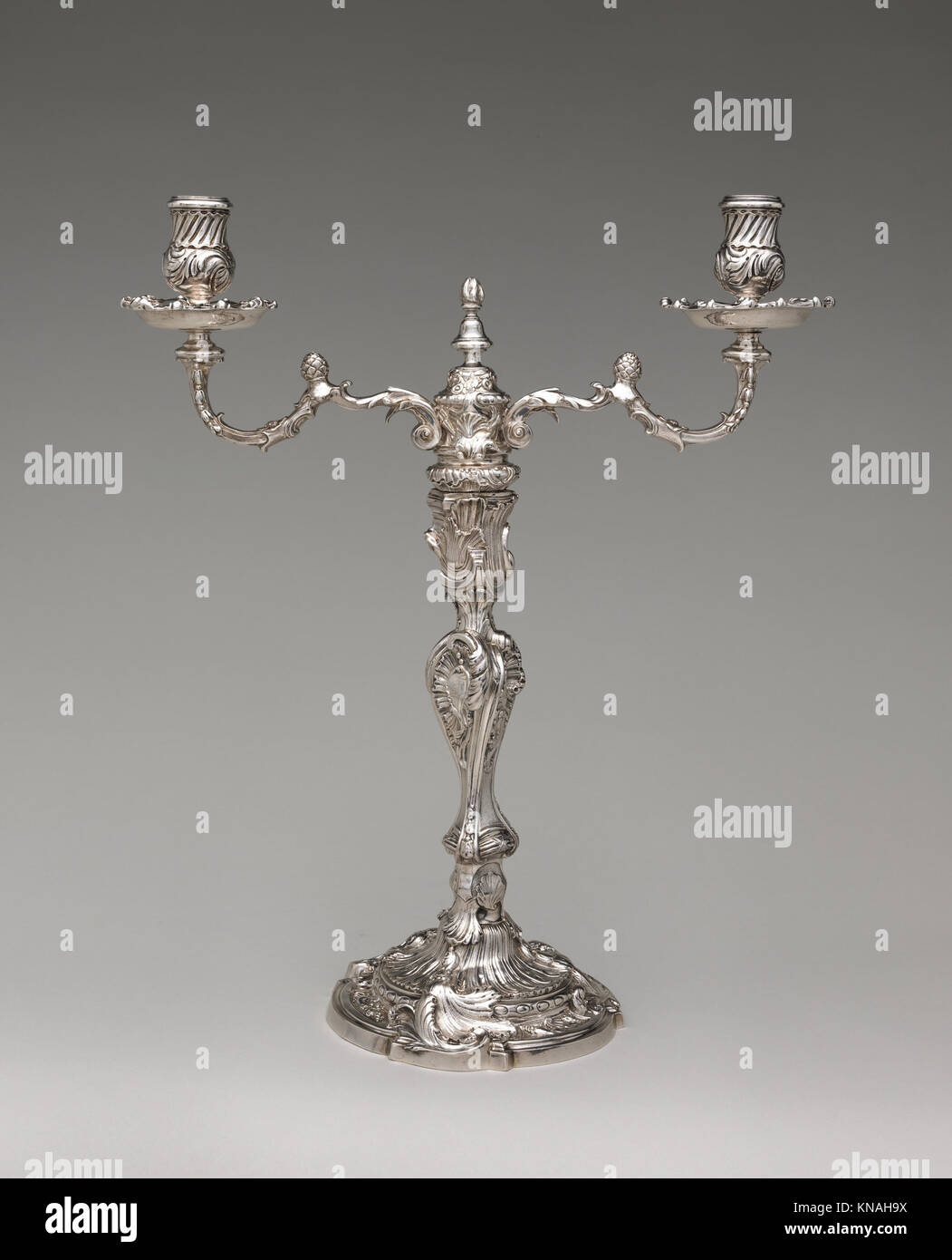This silver candelabrum, crafted by British silversmith David Willaume ...