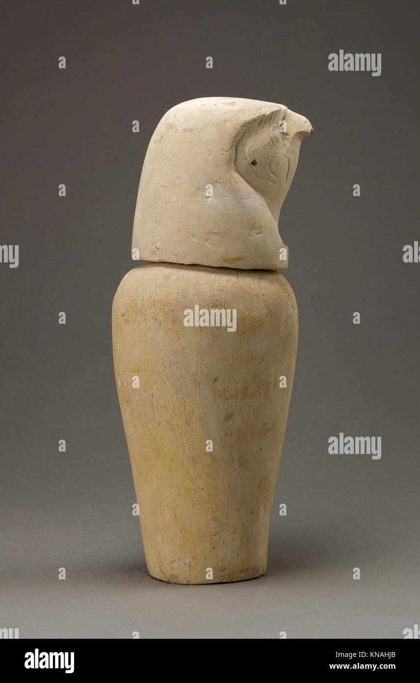 This ancient Egyptian canopic jar holds organs for mummification and is ...