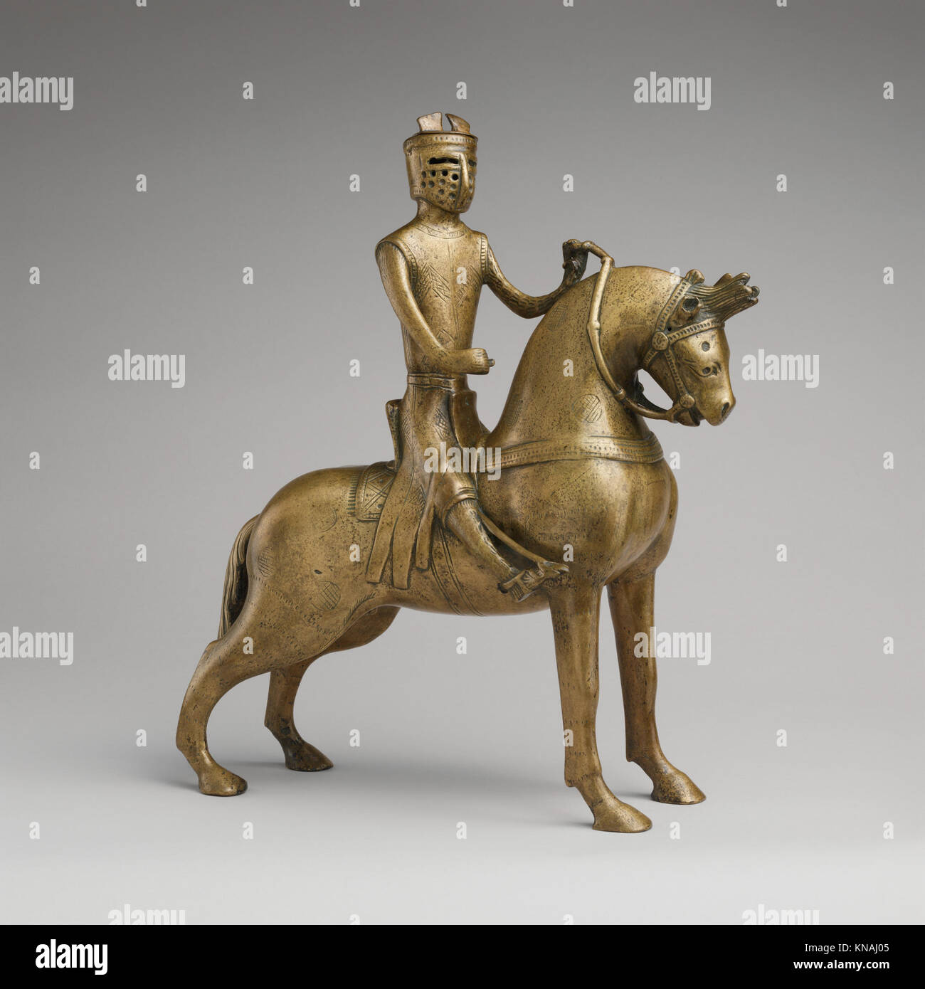 This aquamanile, designed in the shape of a mounted knight, was used ...