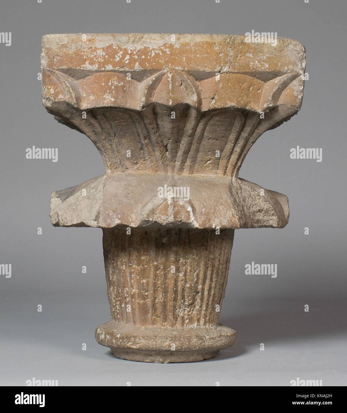 This capital showcases architectural design elements, offering a ...