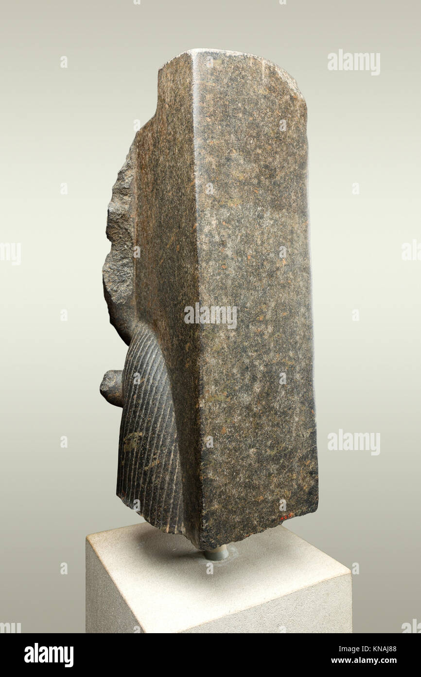 This head sculpture represents the Cow Goddess, Hathor or Mehetweret ...