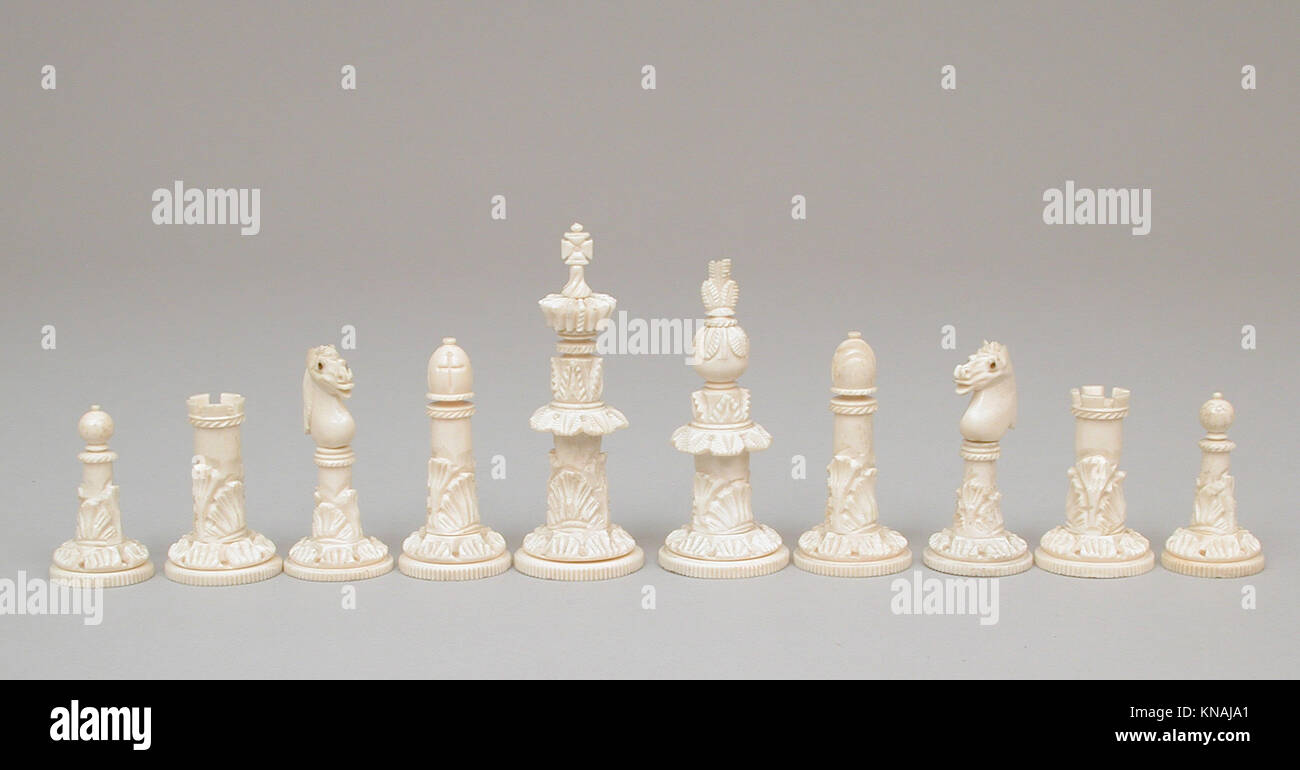 This set of 32 chessmen is a representation of the strategic and ...