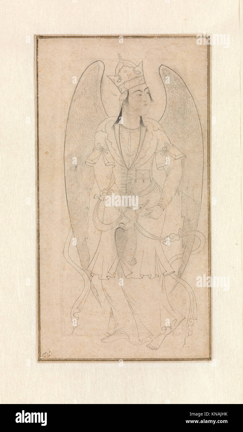 This drawing depicts an angel, capturing the ethereal quality and ...
