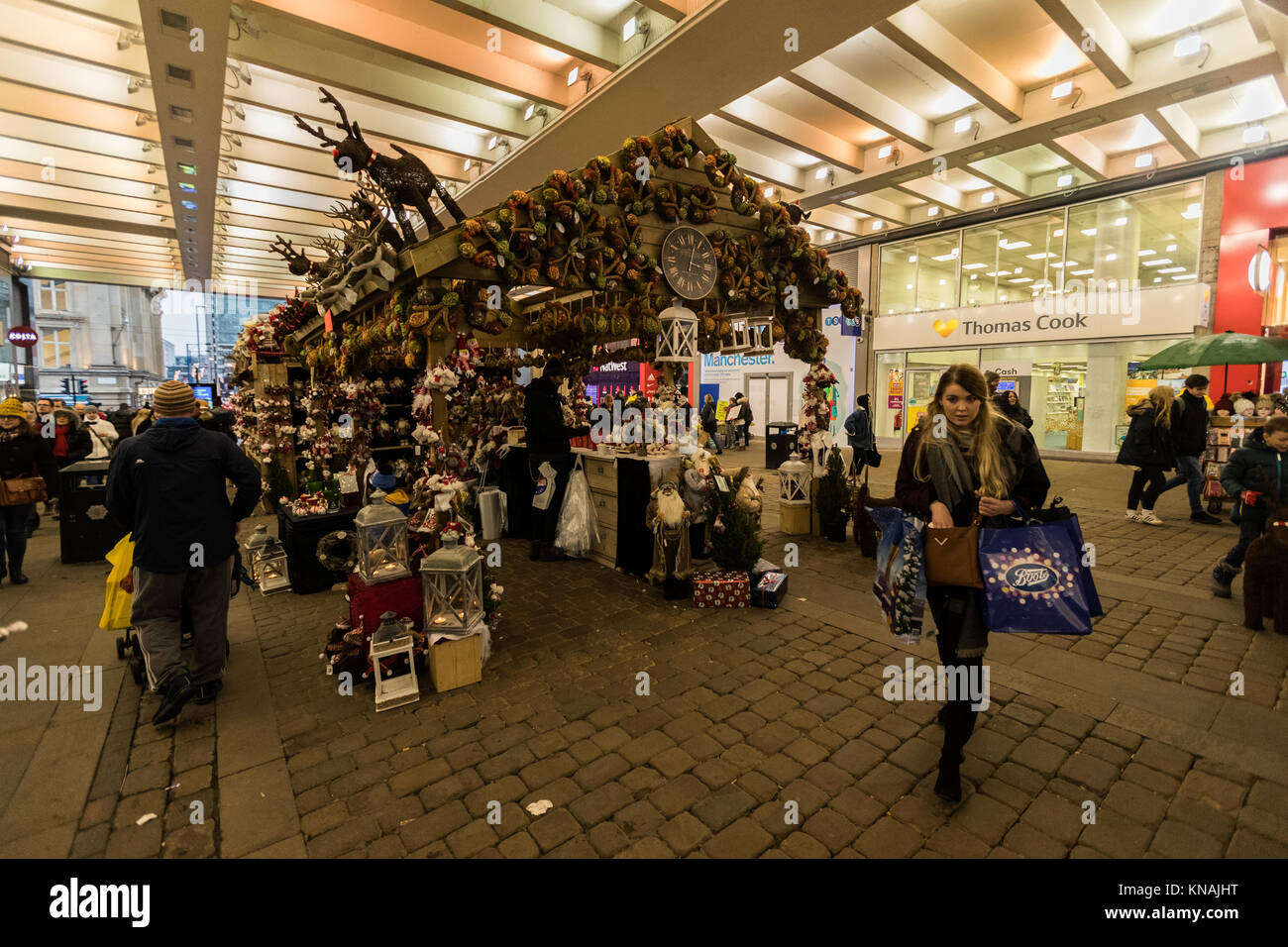 Shoppers And Revellers At Manchester Christmas Markets Around The City ...