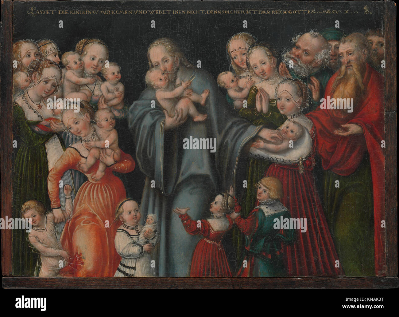 This artwork shows Christ blessing children, illustrating Christian ...