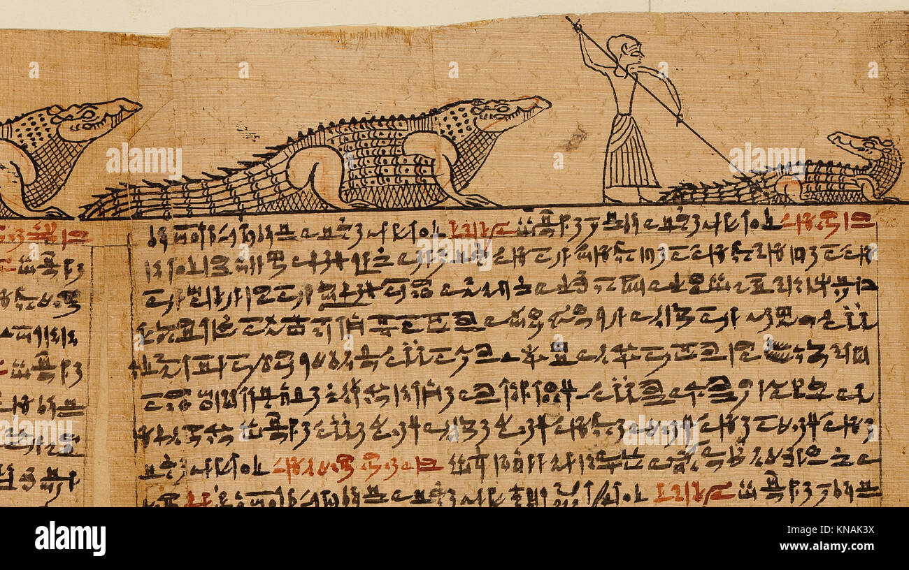 An ancient egyptian text from the book of the hi-res stock photography ...