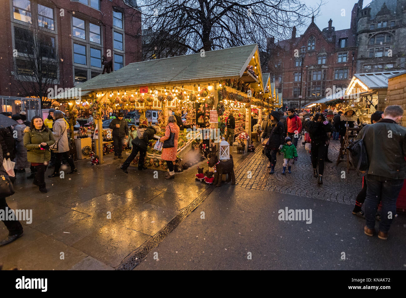 Shoppers And Revellers At Manchester Christmas Markets Around The City ...
