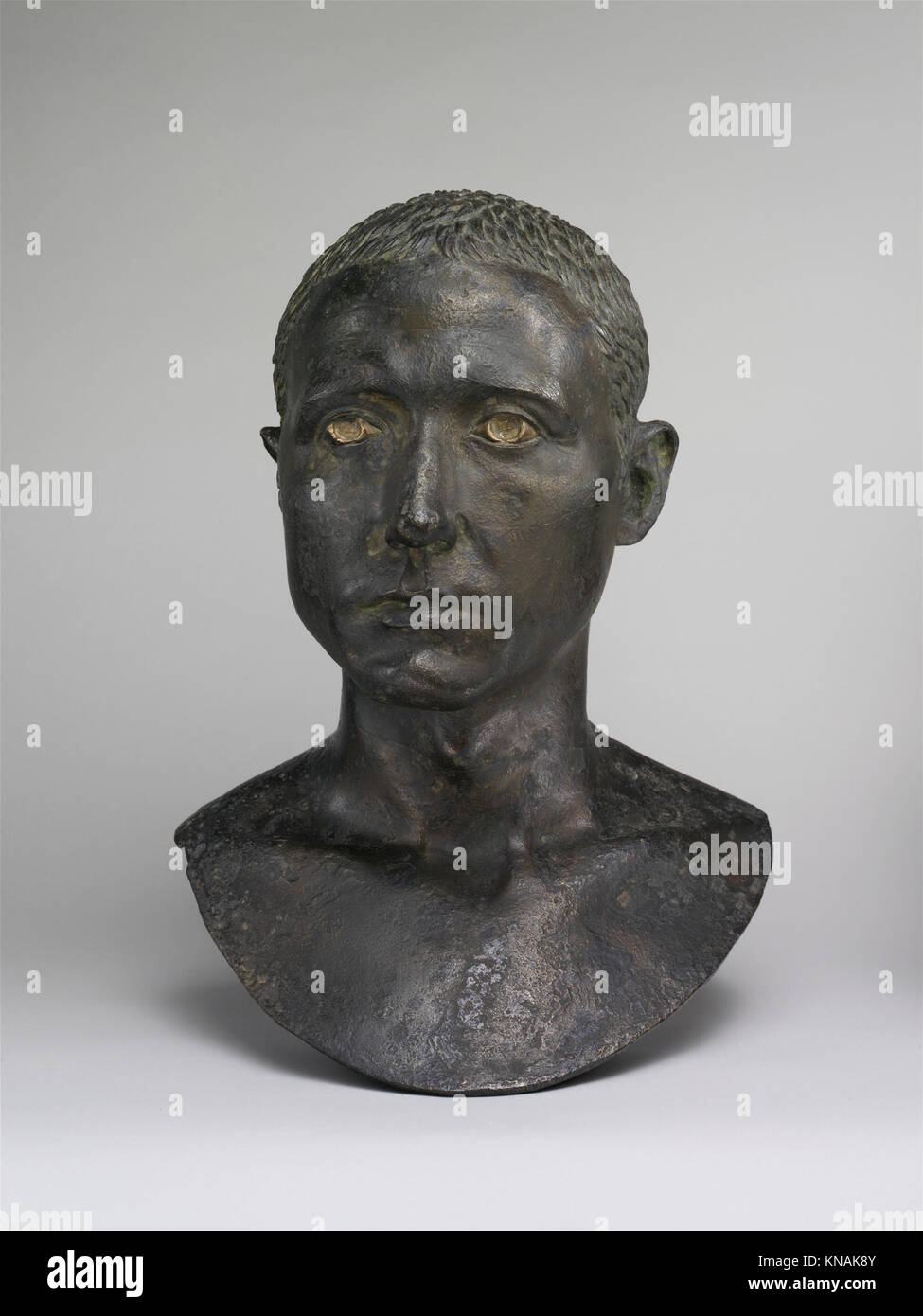 A bronze portrait bust of a man, exemplifying classical portraiture ...