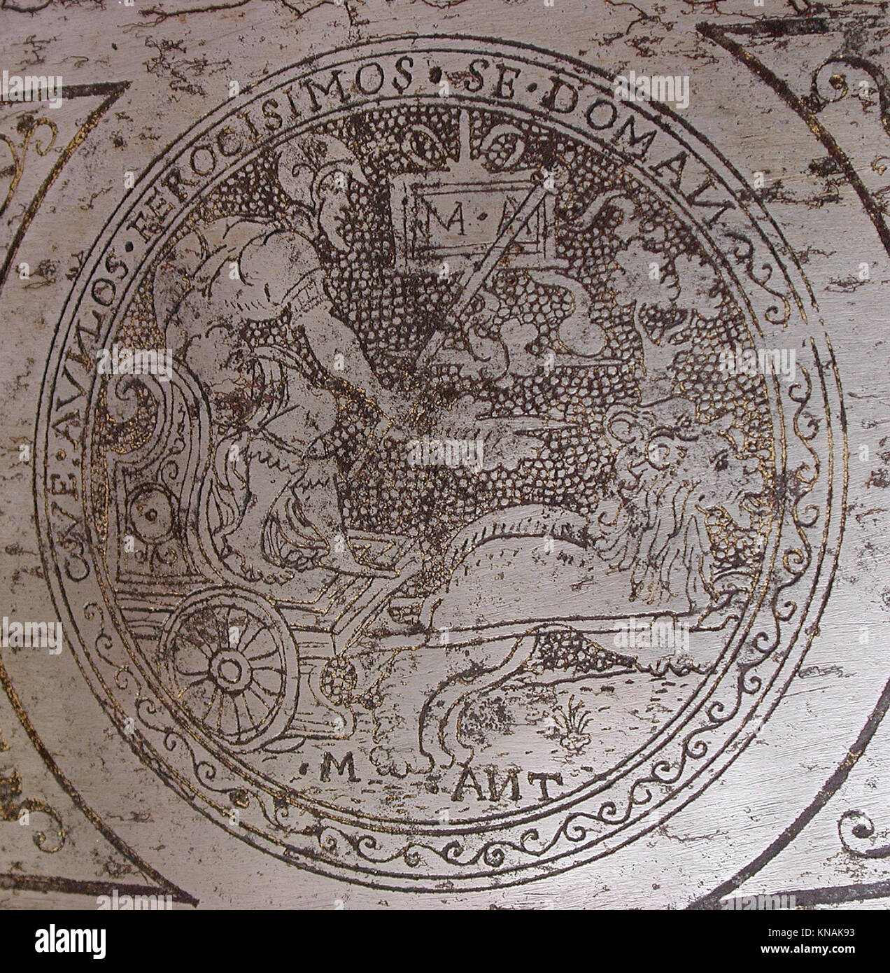 This cantle plate, likely part of a horse's saddle, features ornate ...