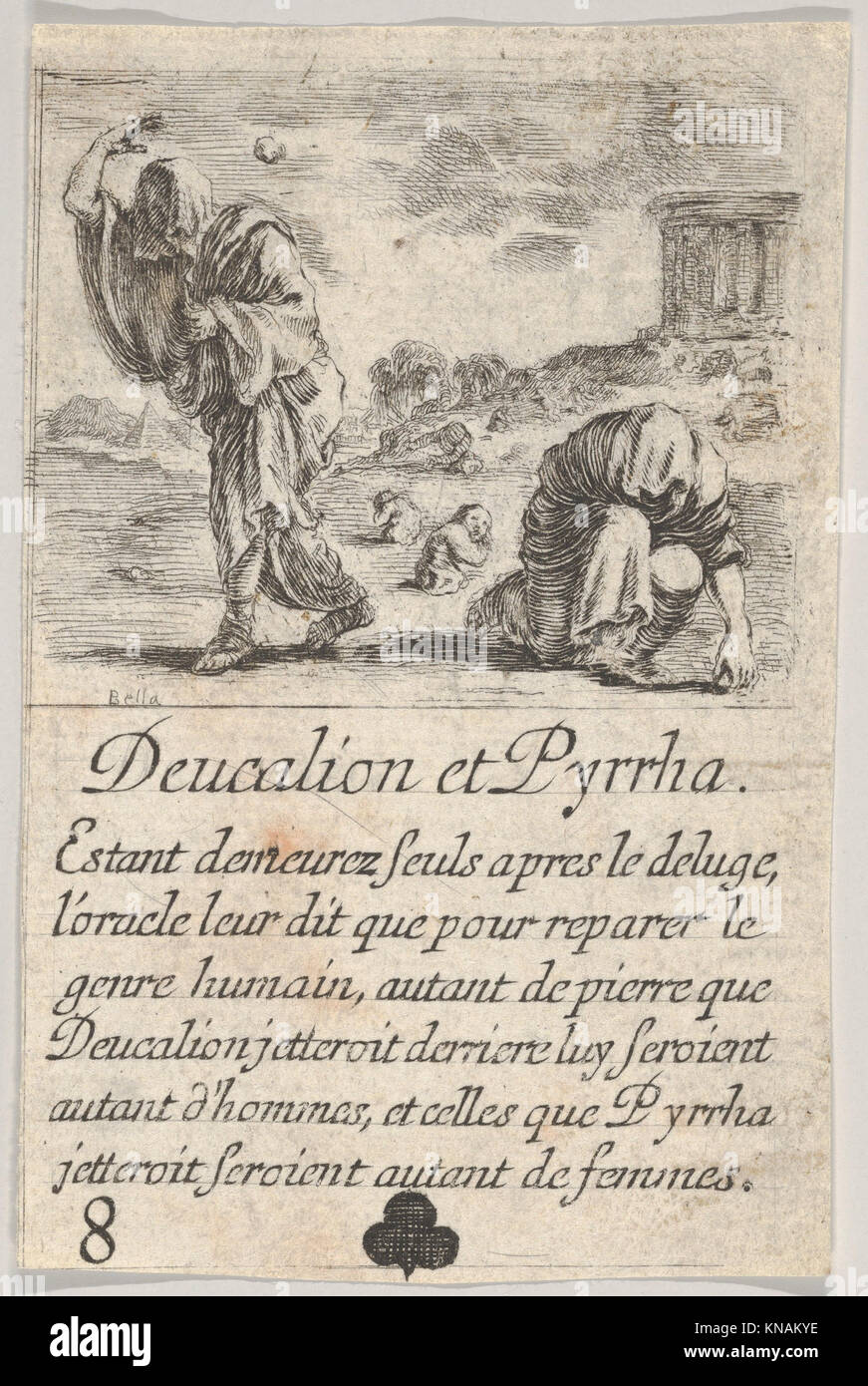 This illustration depicts Deucalion and Pyrrha, the survivors of the ...