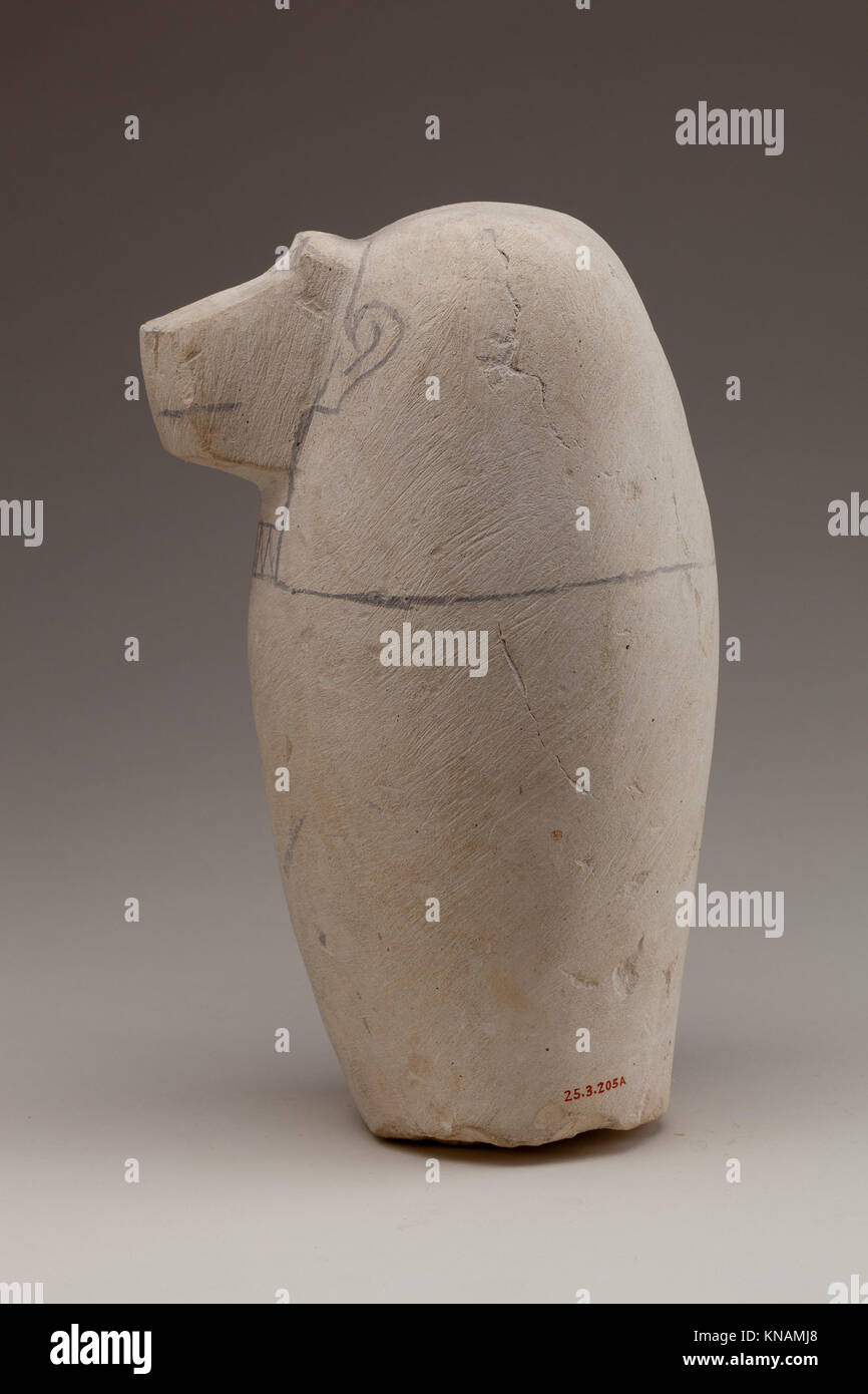 This dummy canopic jar, featuring the head of Hapy, is an ancient ...