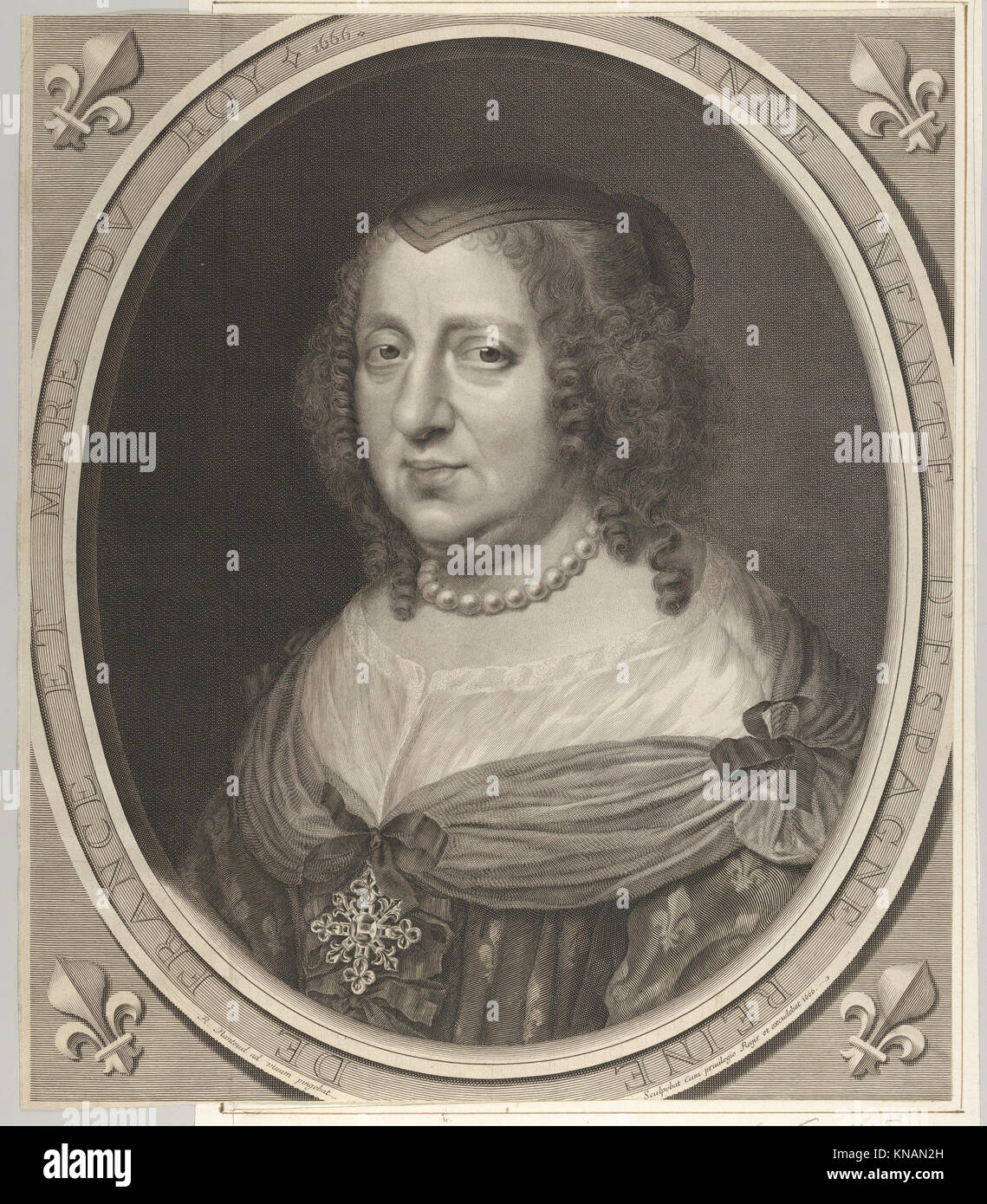 The portrait of Anne of Austria depicts the 17th-century French queen ...