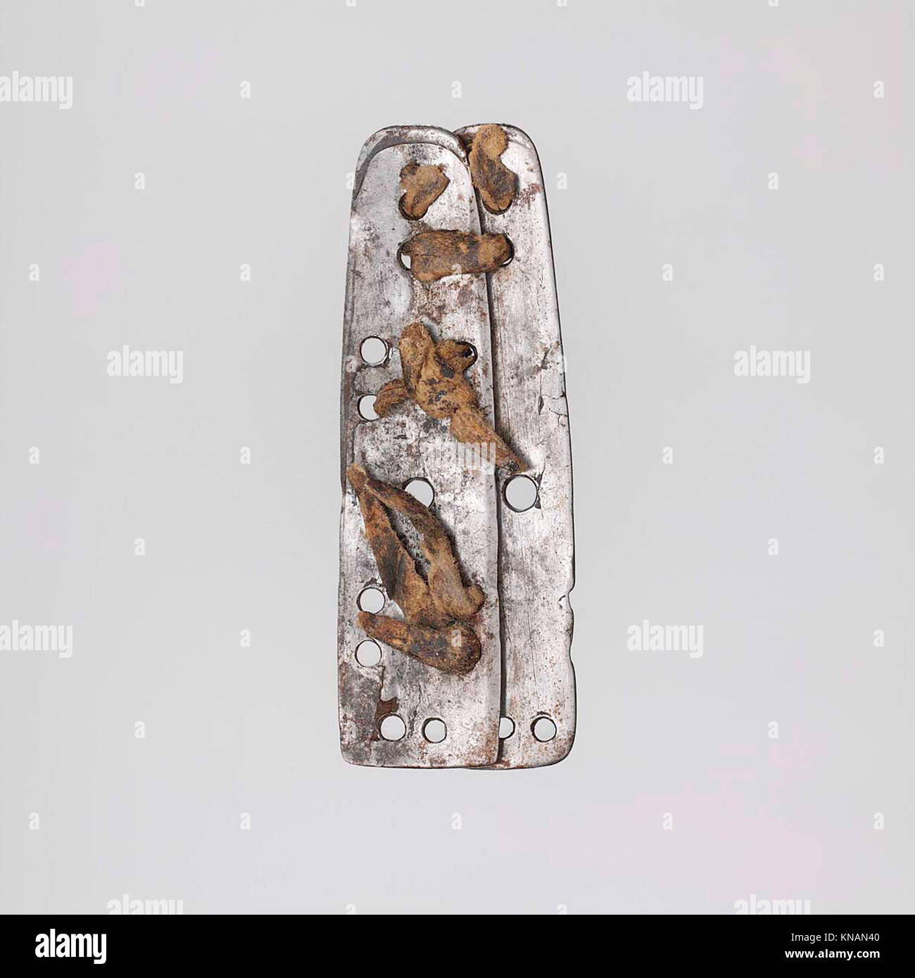 This fragment of lamellar armor showcases the advanced protective gear ...