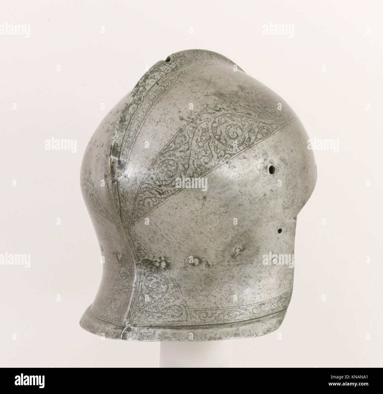 This bowl, part of a 15th-century sallet helmet, is a protective armor ...
