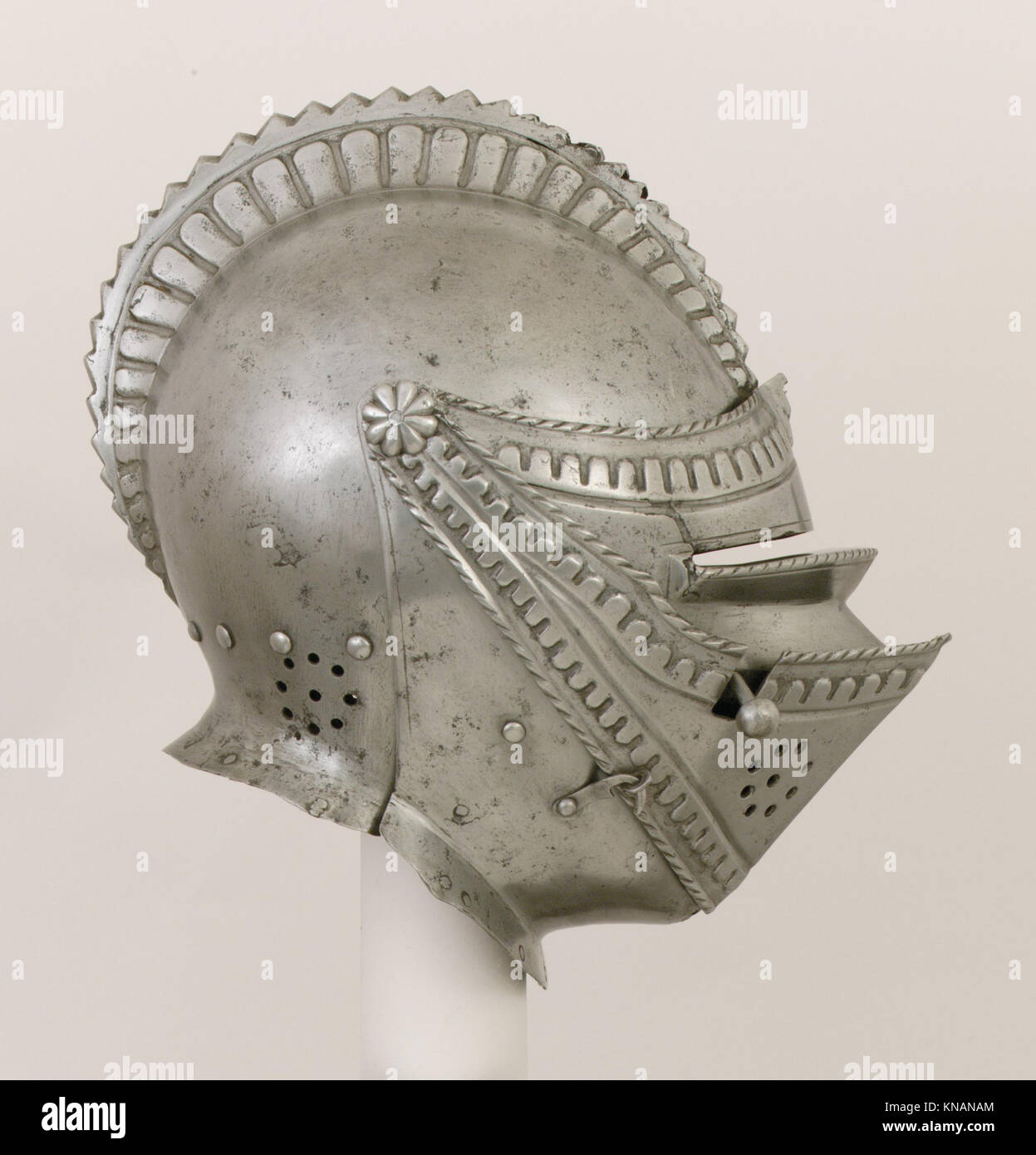 This close-helmet is designed to provide full head protection in battle ...