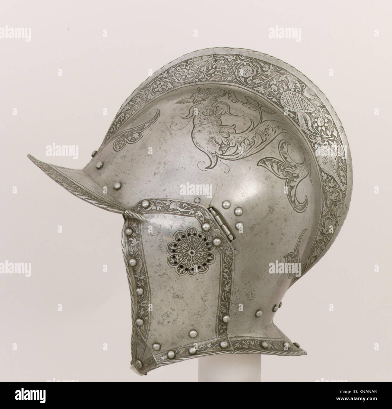 This burgonet, a type of helmet from the late Renaissance or early ...