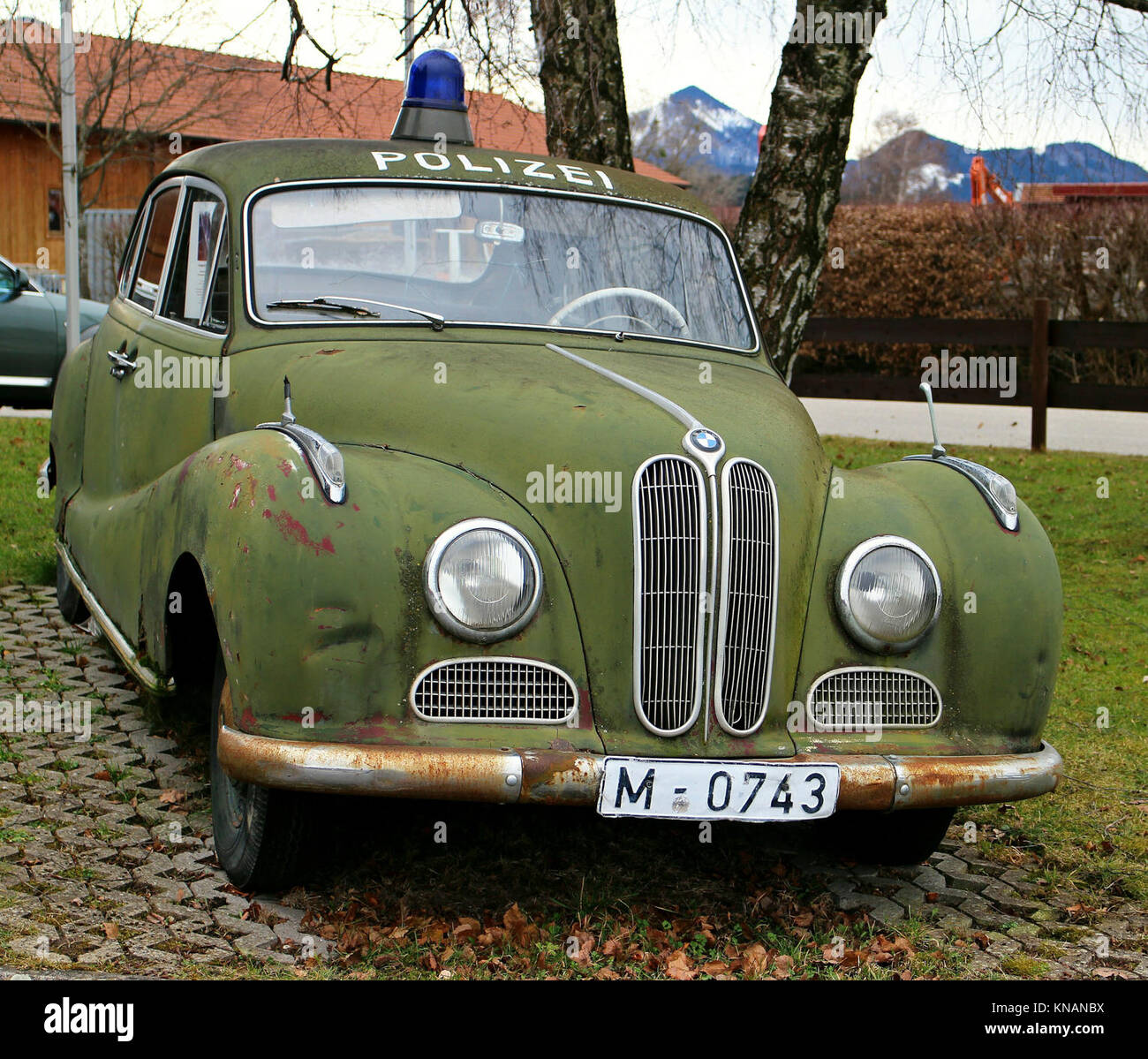vintage BMW polizei police car Stock Photo - Alamy