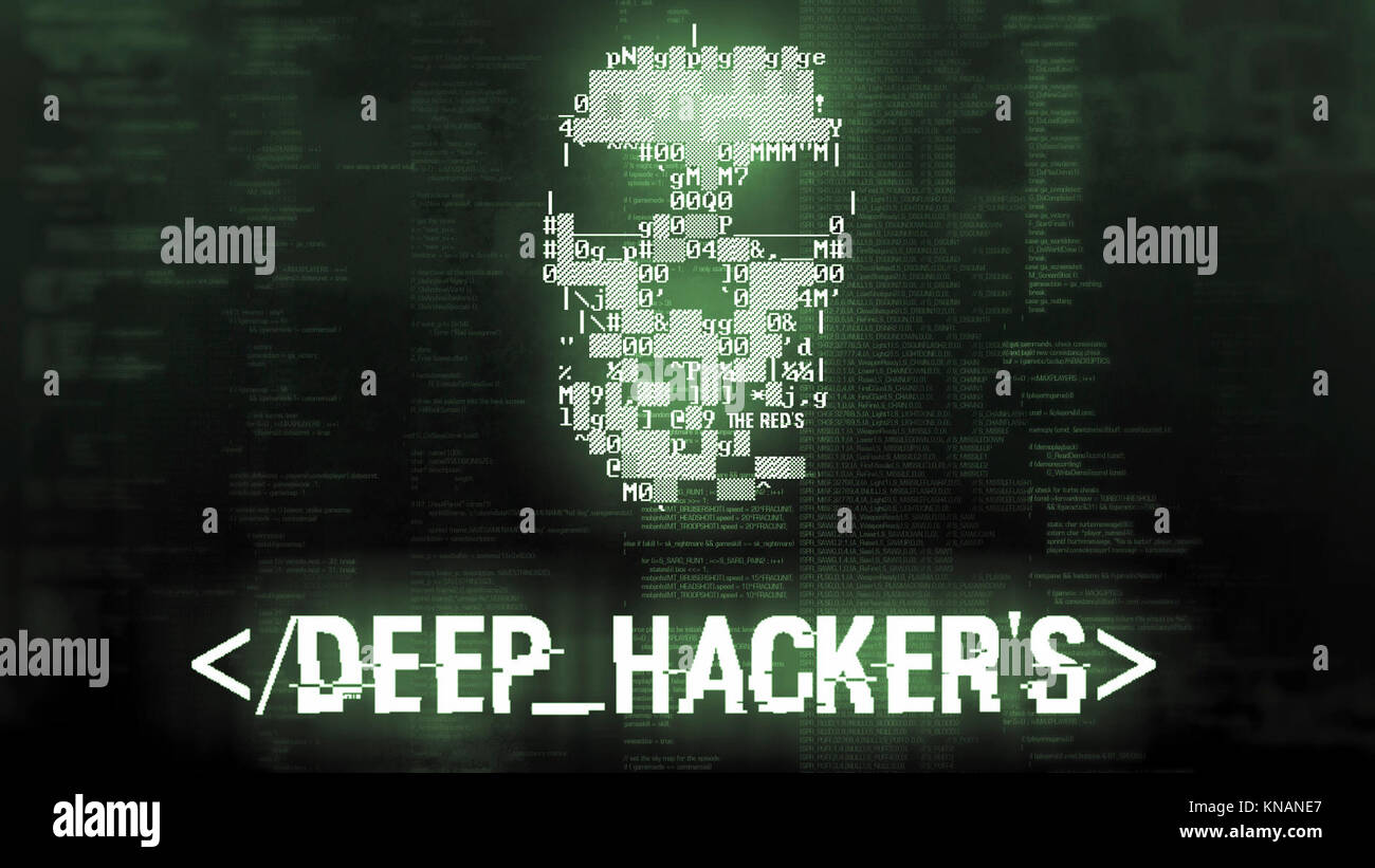Deep Hackers screen. Cyber security Stock Photo - Alamy