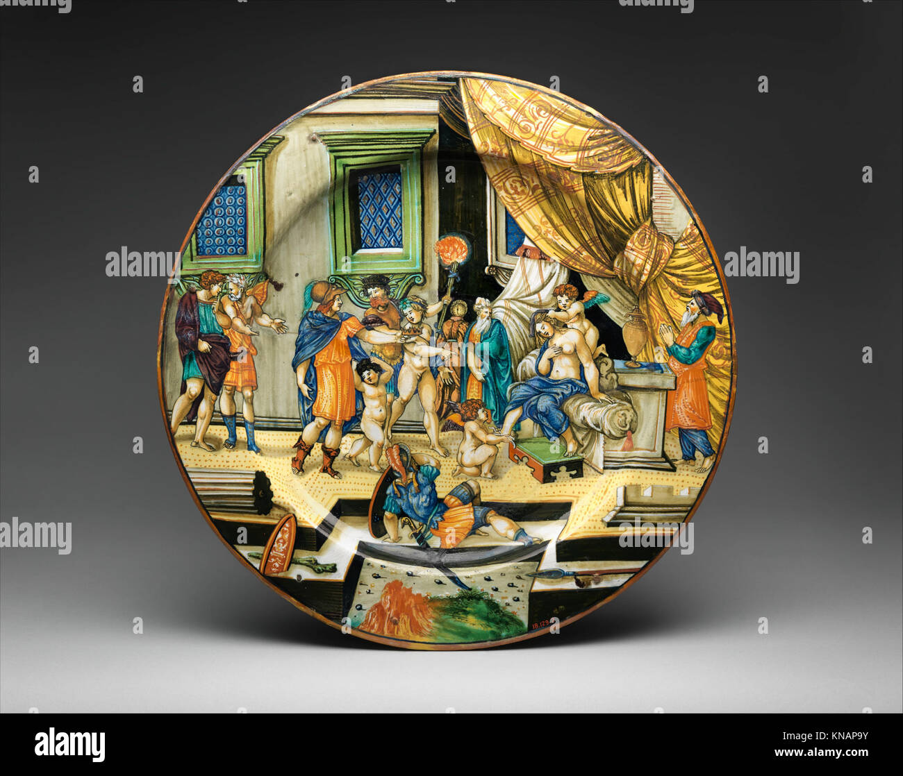 This dish features a scene from the story of Semiramis, the legendary ...