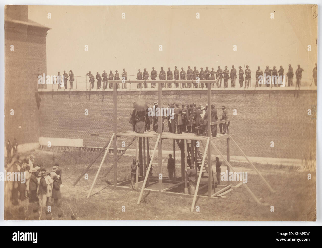 This historical artwork depicts the execution of the conspirators ...