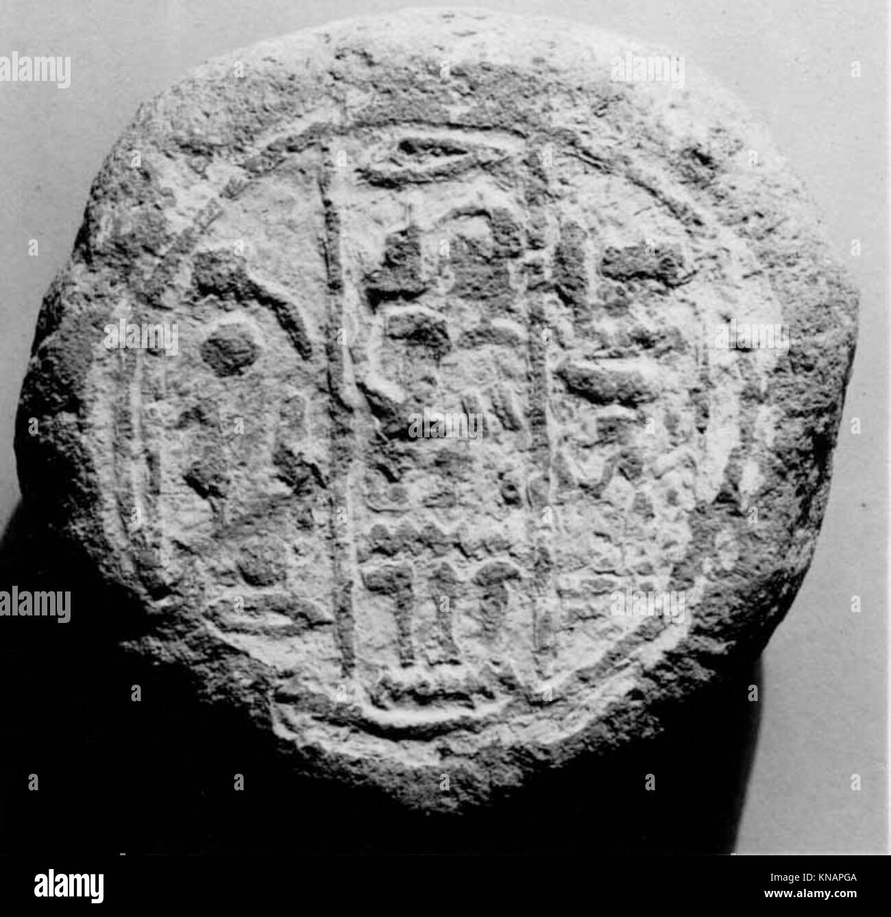 A funerary cone of ancient Egypt bearing the name of Nebwer, used in ...