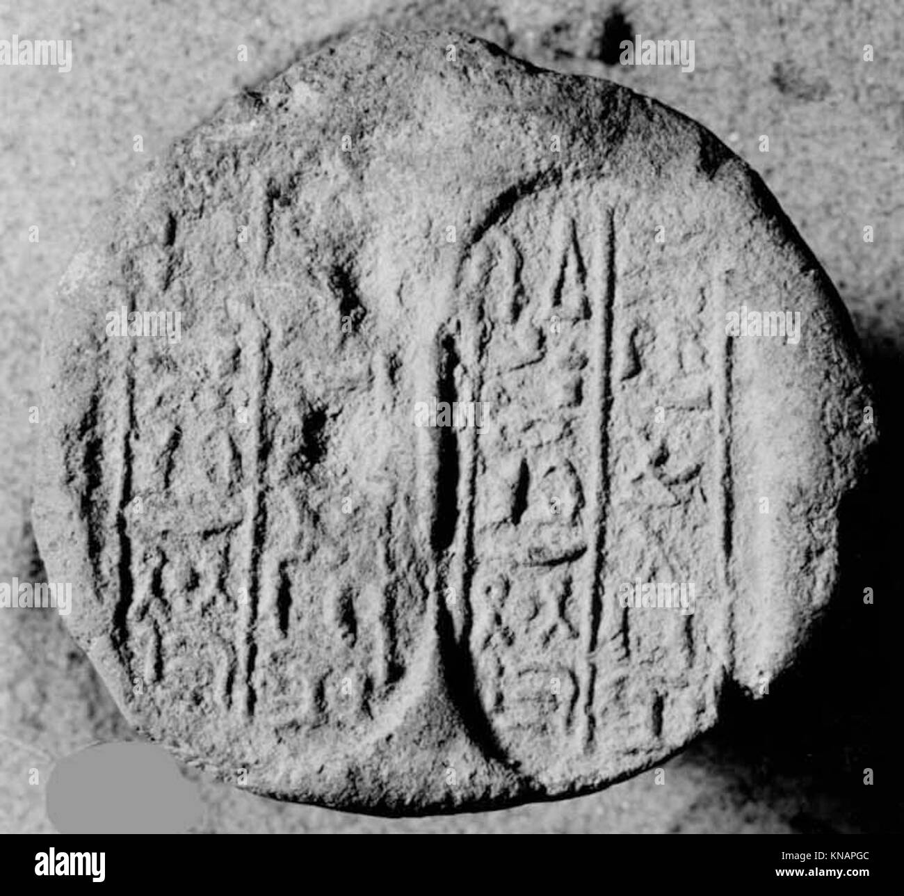 This funerary cone, belonging to Tjay, the Chief of the Merchants, is ...
