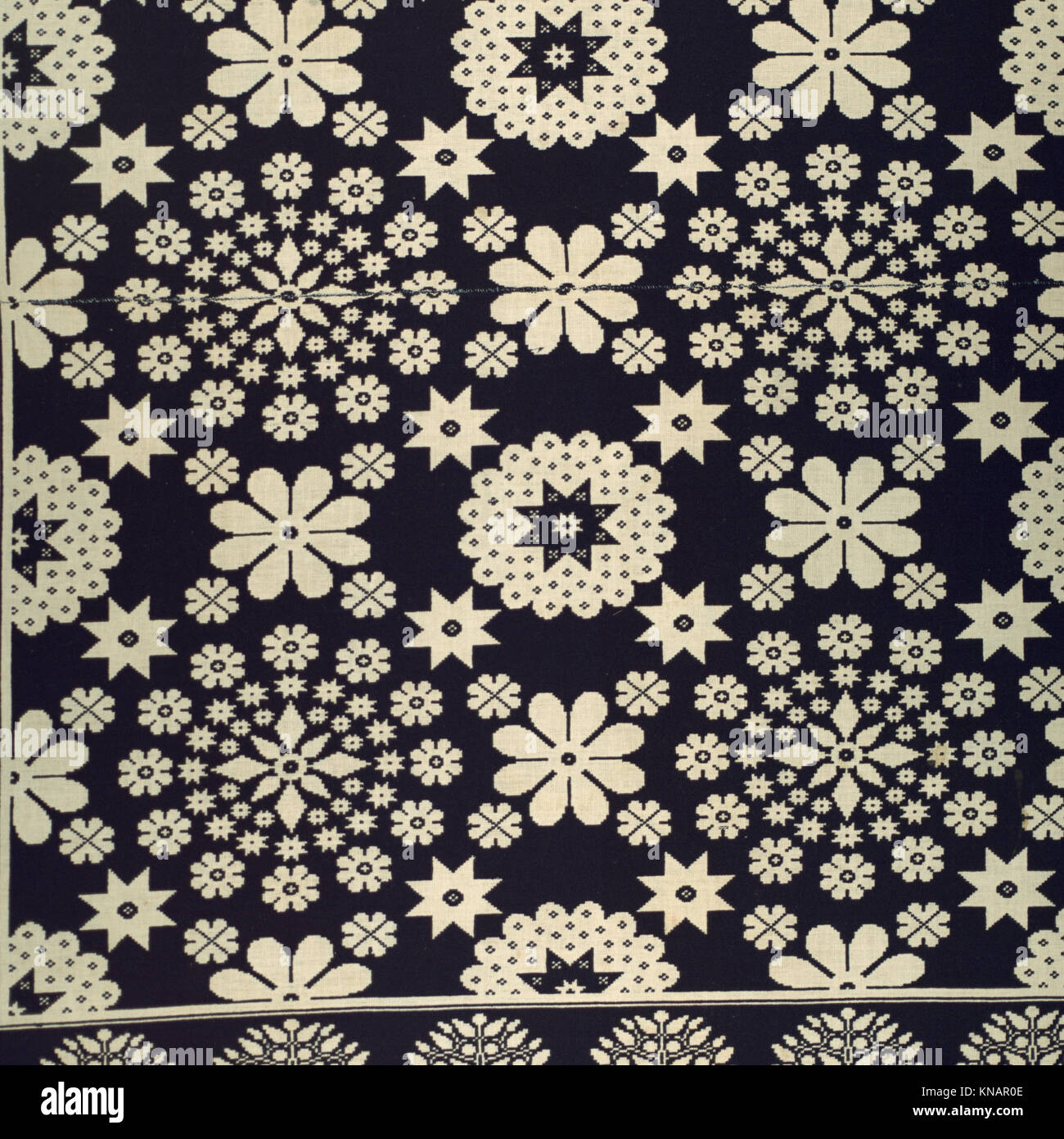 A historical coverlet in the MET collection, showcasing intricate ...