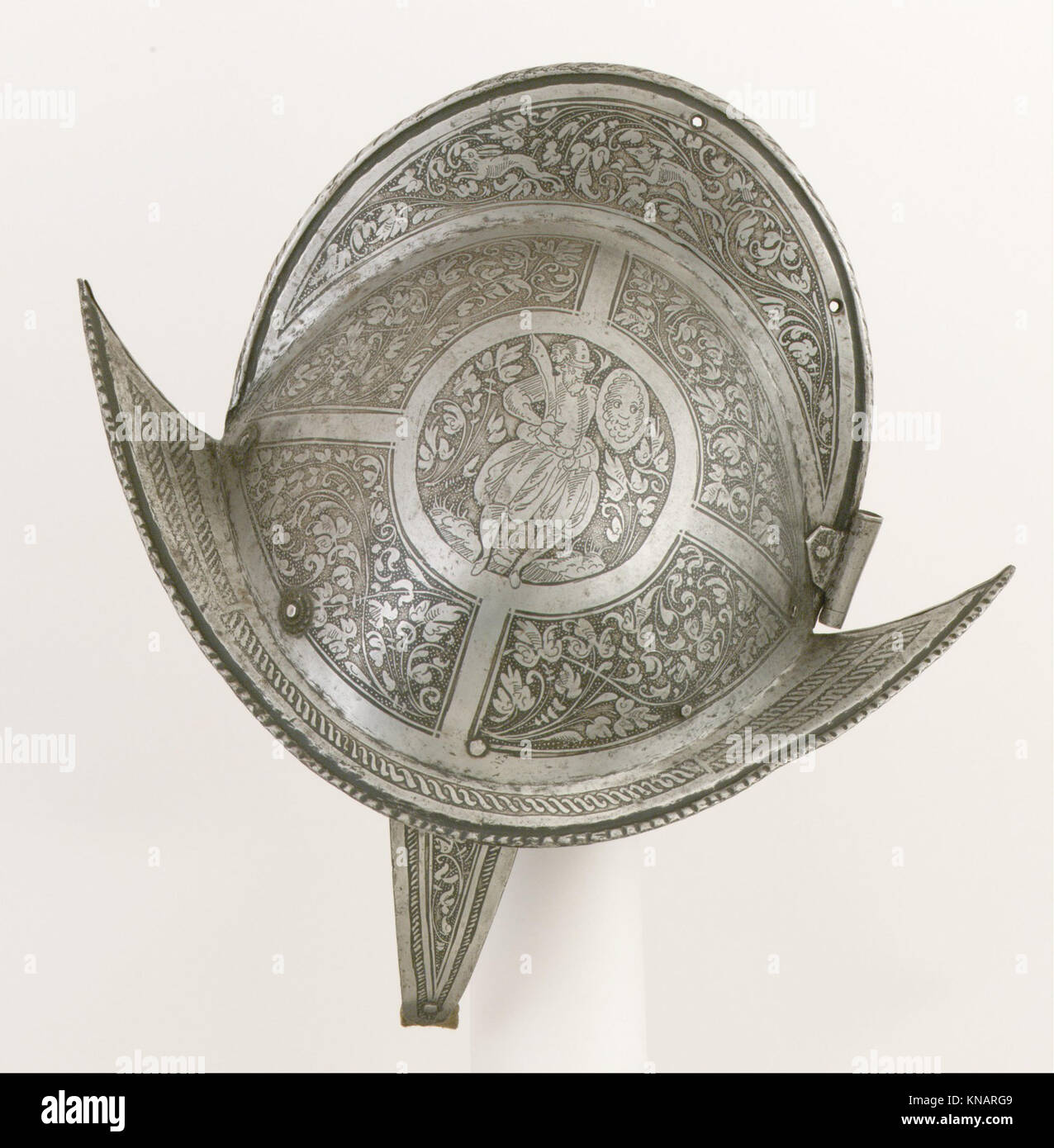 This comb morion helmet is Renaissance armor with a rounded design for ...