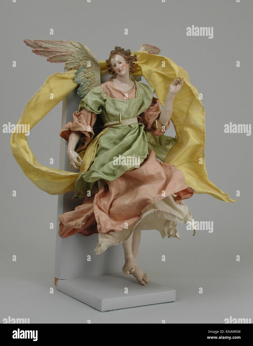 This artwork depicts an angel in a detailed, graceful pose, capturing ...