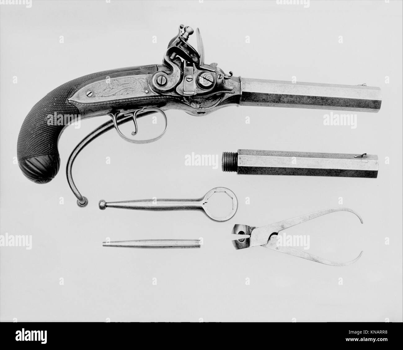 Flintlock Repeating Pistol with Lorenzoni Action, bearing the Crests of ...