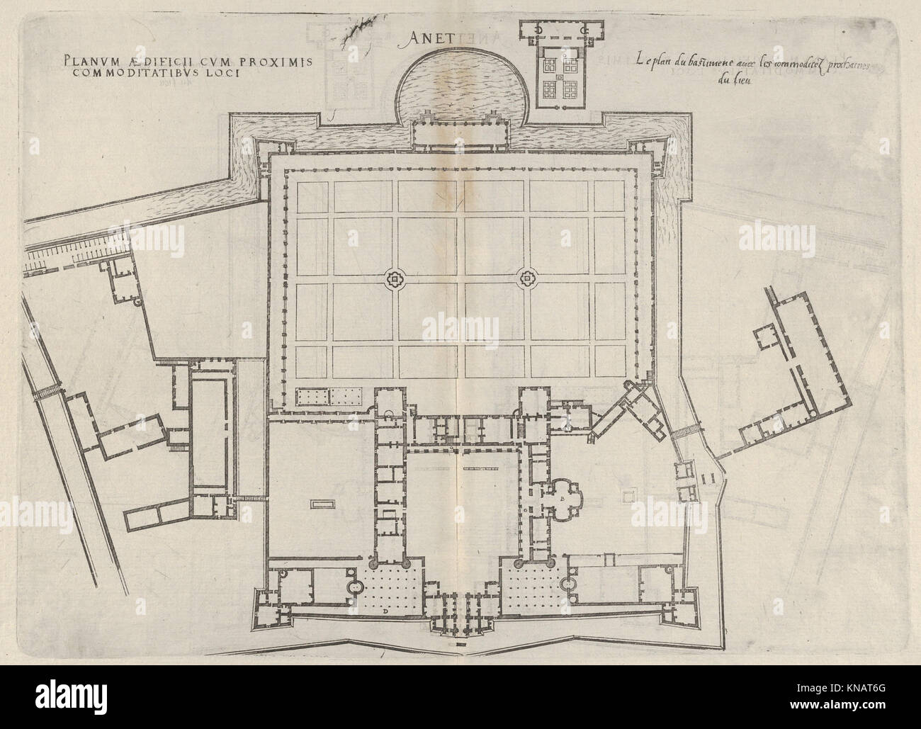 This floorplan of the Château d'Anet illustrates Renaissance ...
