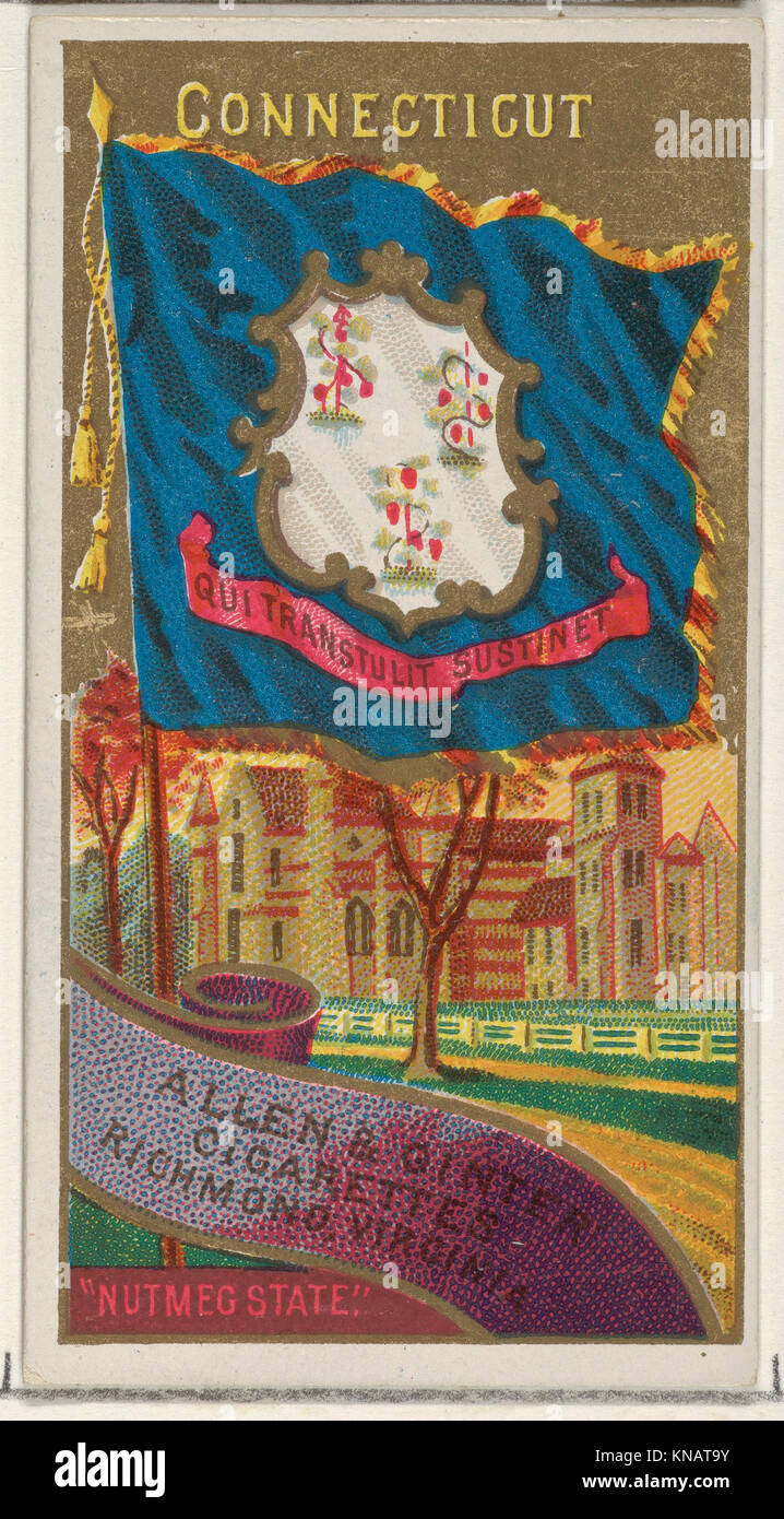 This Connecticut flag card from the 'Flags of the States and ...