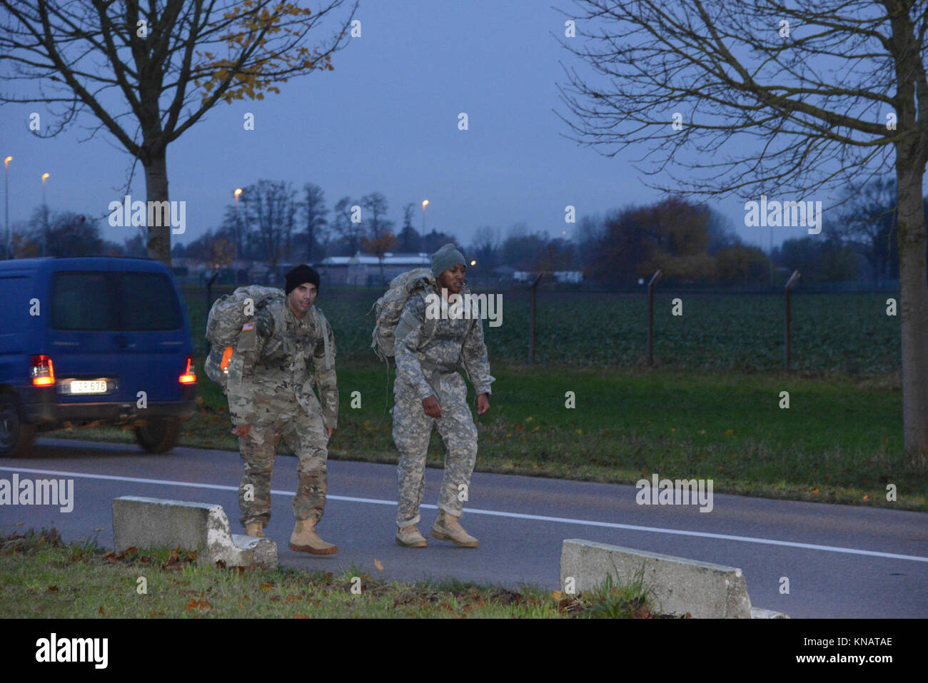 Two Soldiers of the 39th Strategic Signal Battalion participate in a ...