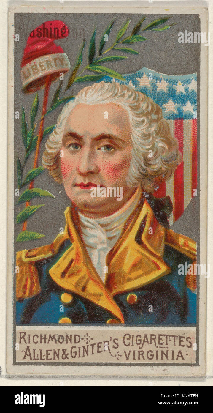 This card featuring George Washington from the Great Generals series ...