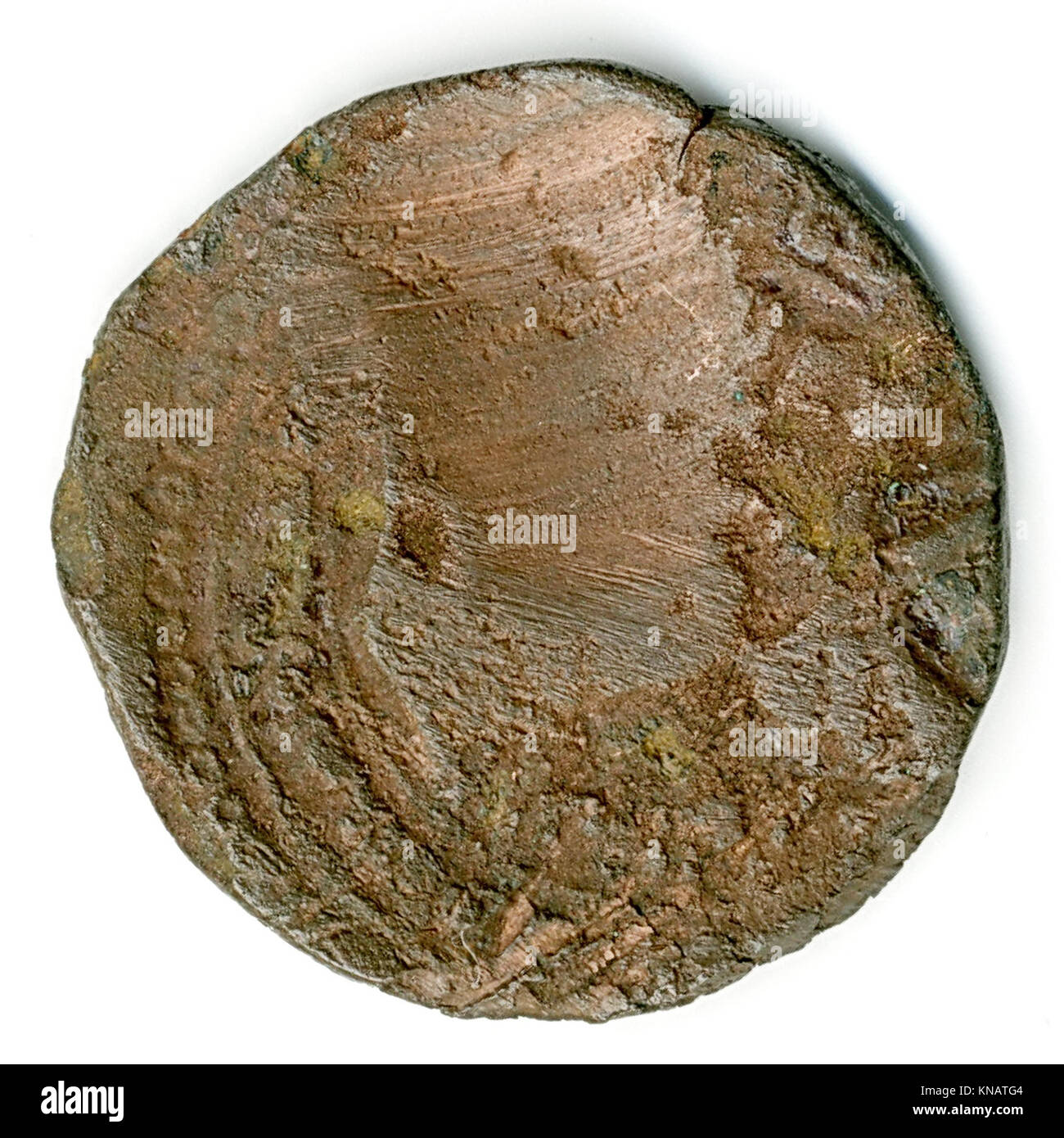 This coin is an example of ancient currency, showcasing the design and ...