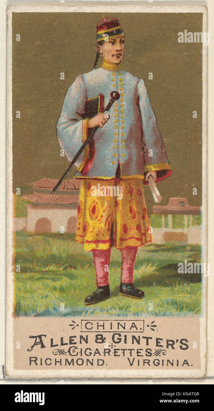 This card from the 'Natives in Costume' series features a ...