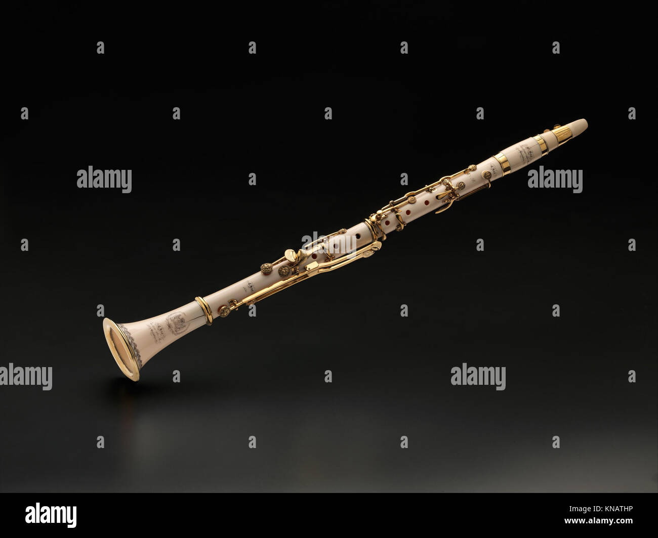 This B-flat clarinet, a wind instrument used in orchestras and chamber ...