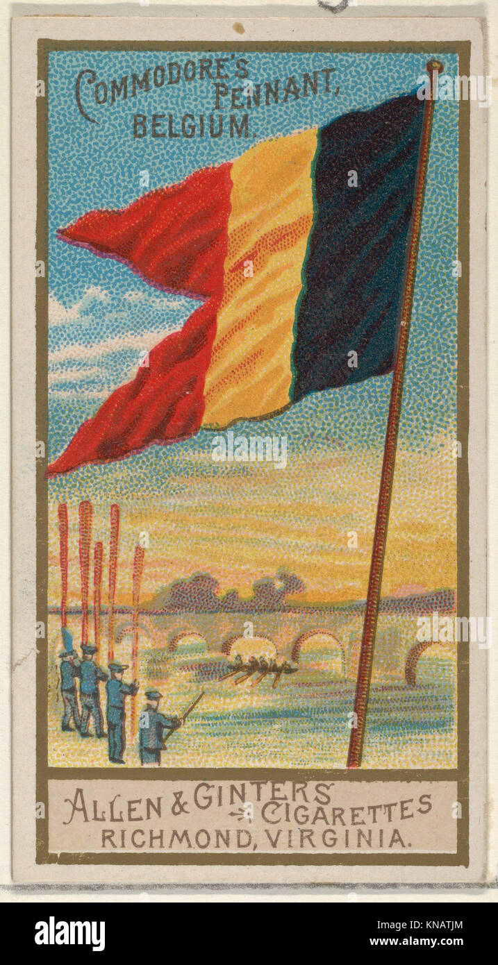 This card depicts the Commodore's Pennant of Belgium from the Naval ...