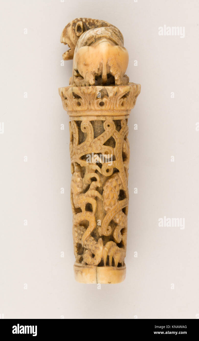 This dagger hilt, made from high-quality materials, features intricate ...