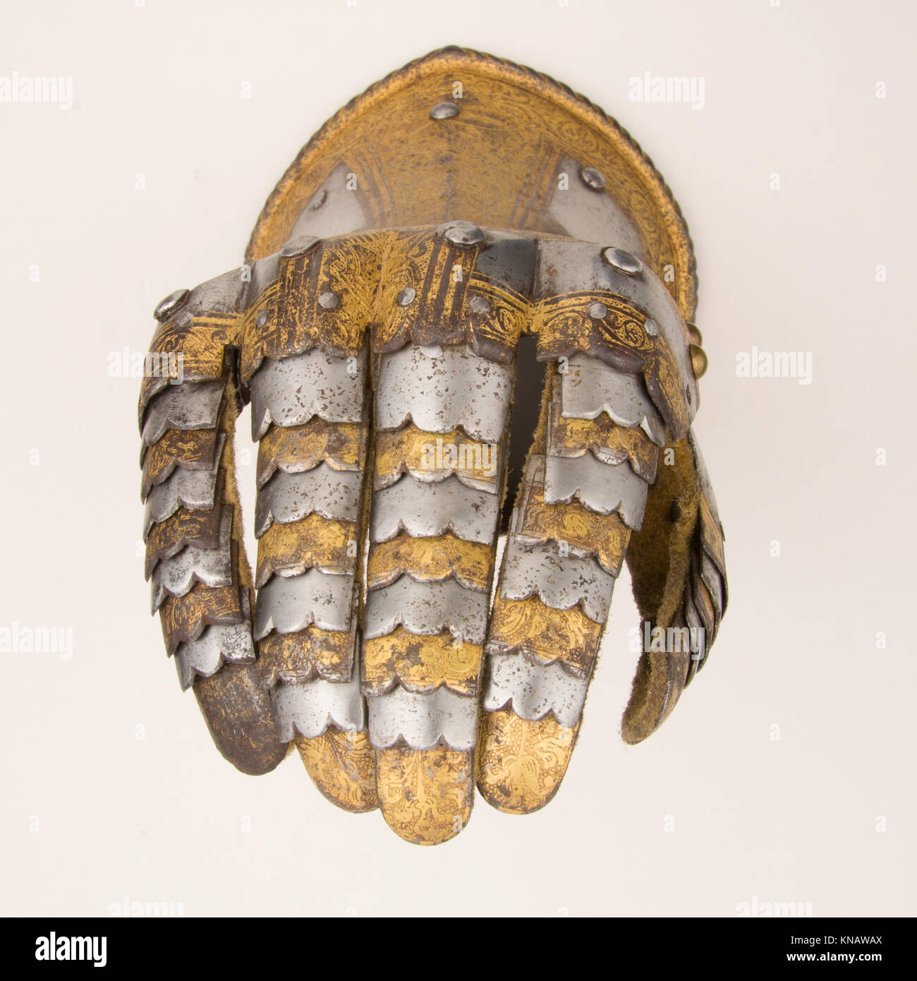 This right-hand gauntlet is medieval armor designed for combat ...