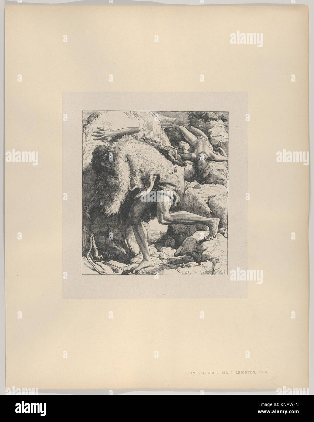 This Dalziels' Bible Gallery illustration depicts Cain and Abel ...