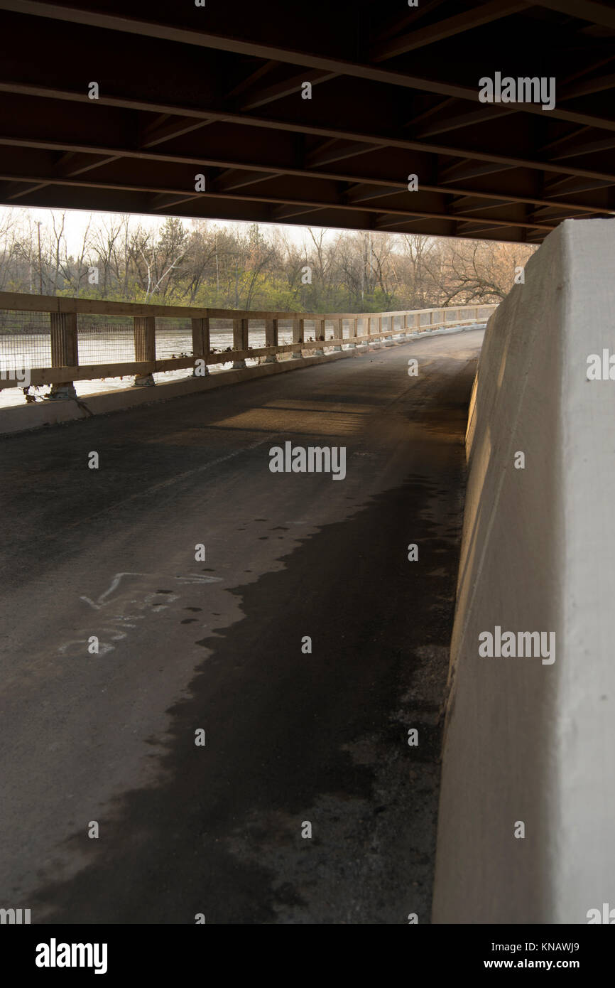 Trail under bridge Stock Photo - Alamy