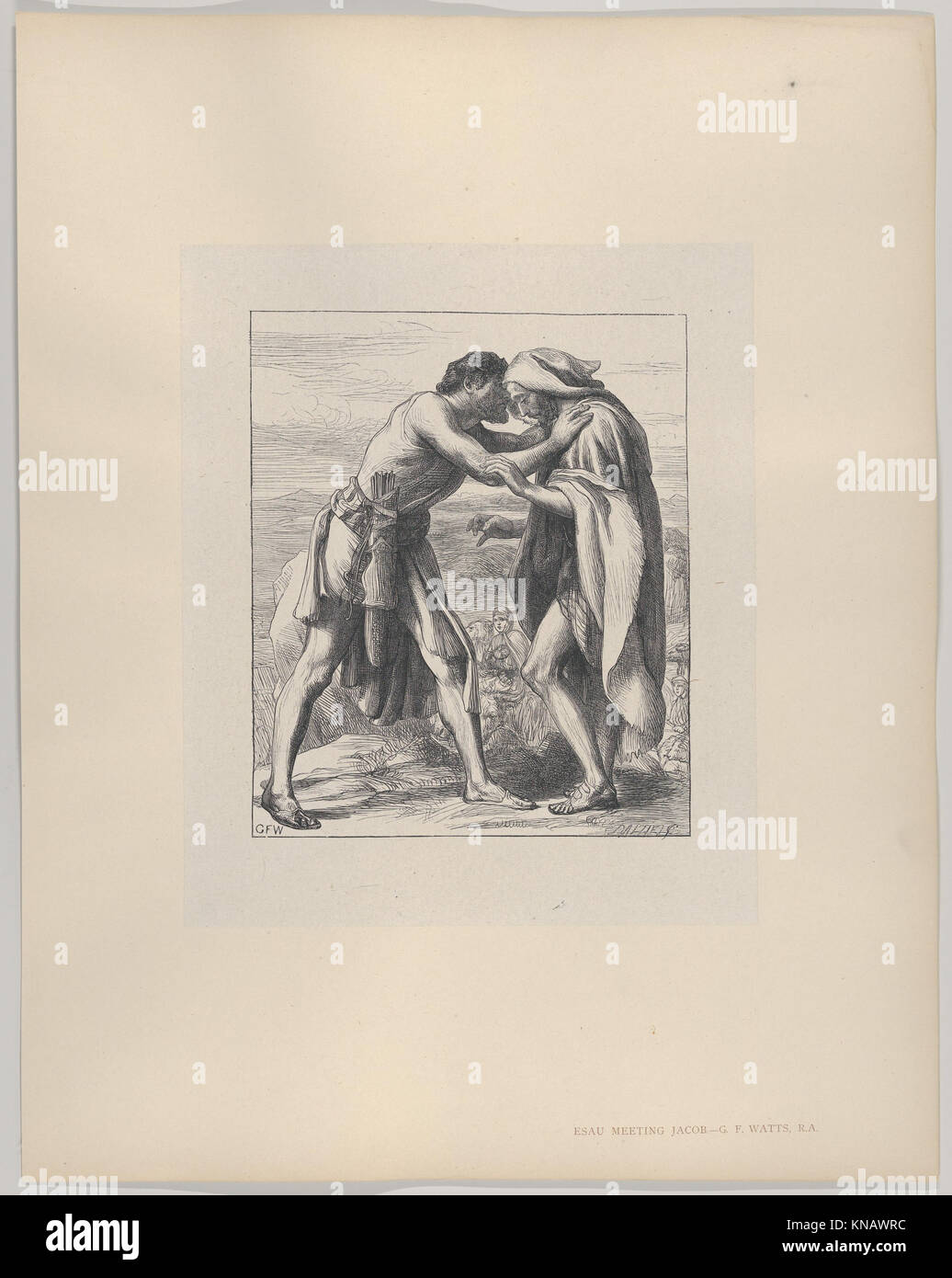 The reconciliation of jacob and esau hi-res stock photography and ...