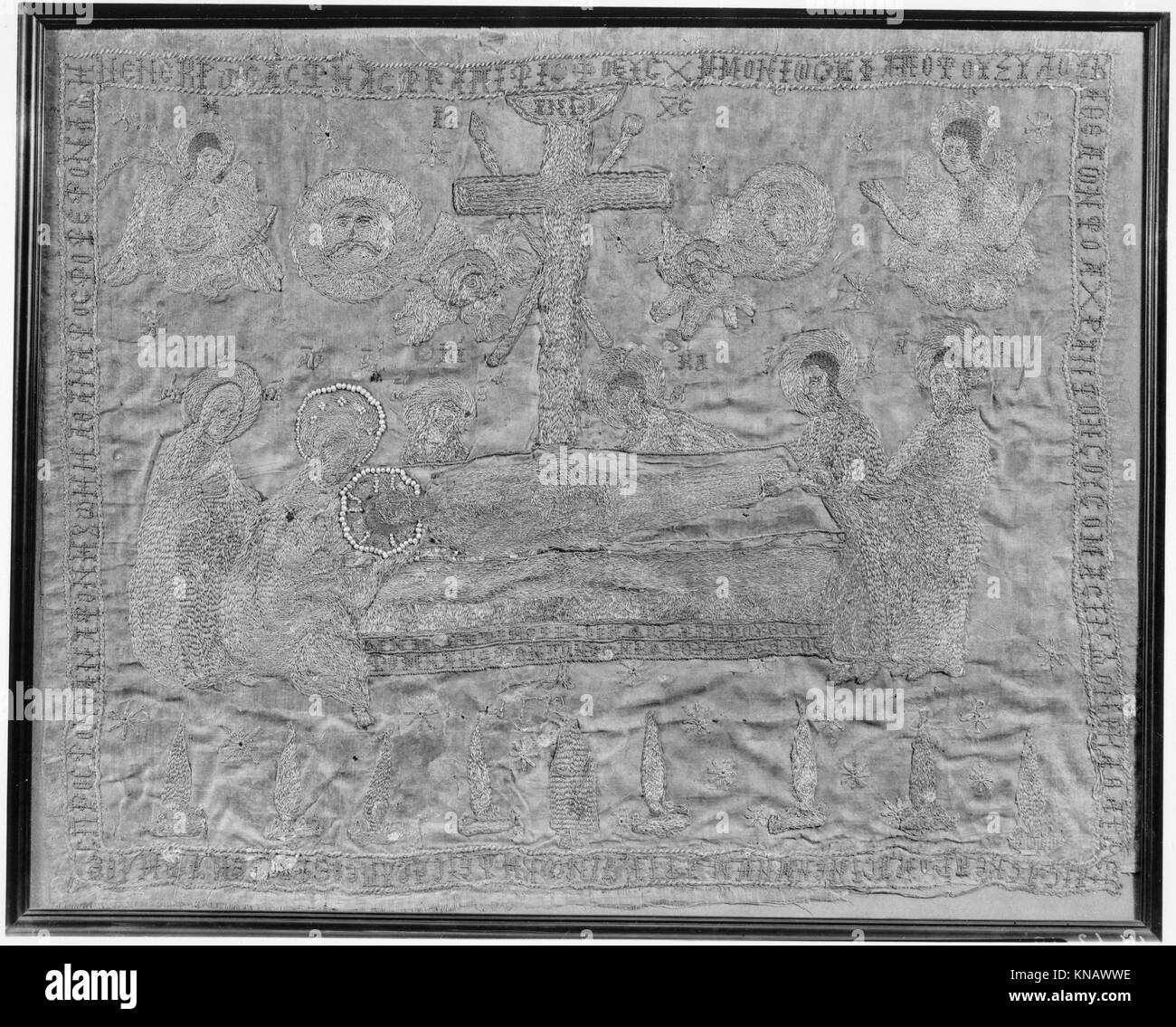 This embroidered Epitaphios is a religious cloth used in Eastern ...