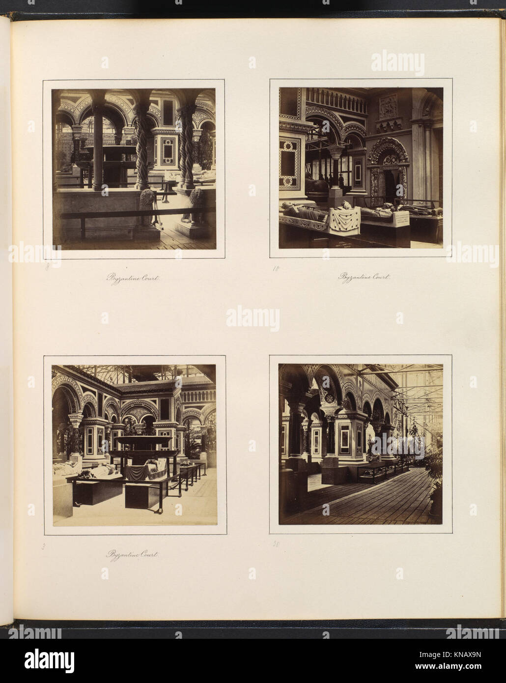 This artwork presents views of the Byzantine Court, accompanied by ...