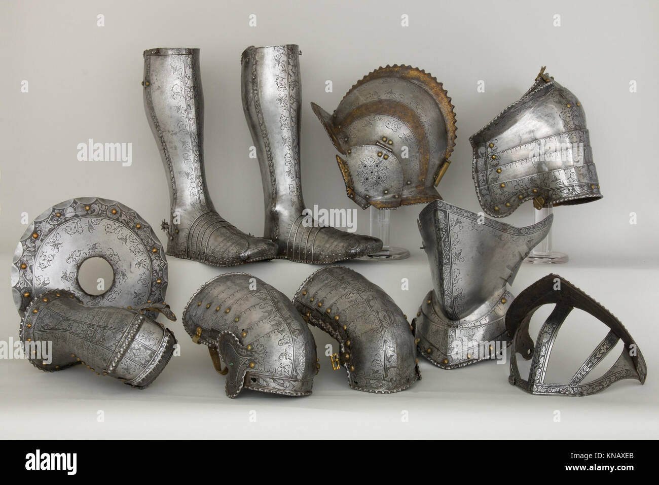 This collection of armor elements reflects the complexity and ...